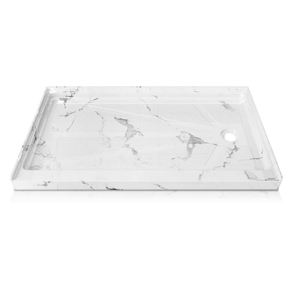 Zeafive Kra 54 in. L x 36 in. W Single Threshold Alcove Shower Pan Base ...
