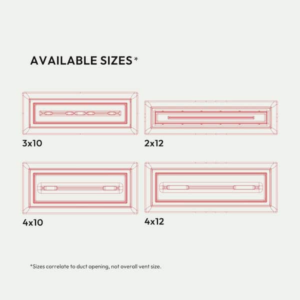 FITTES Framed Floor Vent (Lite) 4 in. x 12 in. Black LITE4X12BLK - The ...