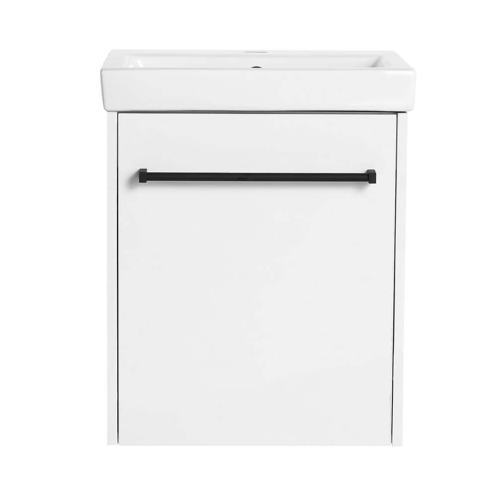 Boosicavelly 18 in. W x 14 in. D x 21 in. H Single Sink Wall-Mounted ...