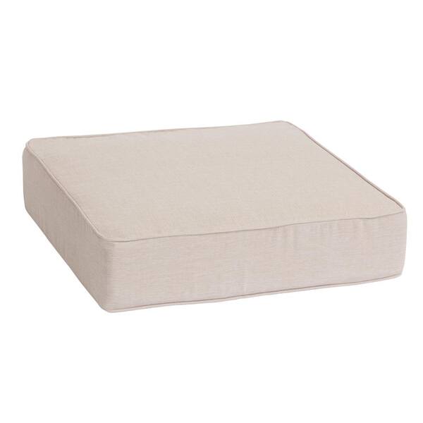 Hampton Bay 24 in. L x 24 in. W x 6 in. T Outdoor Square Ottoman ...