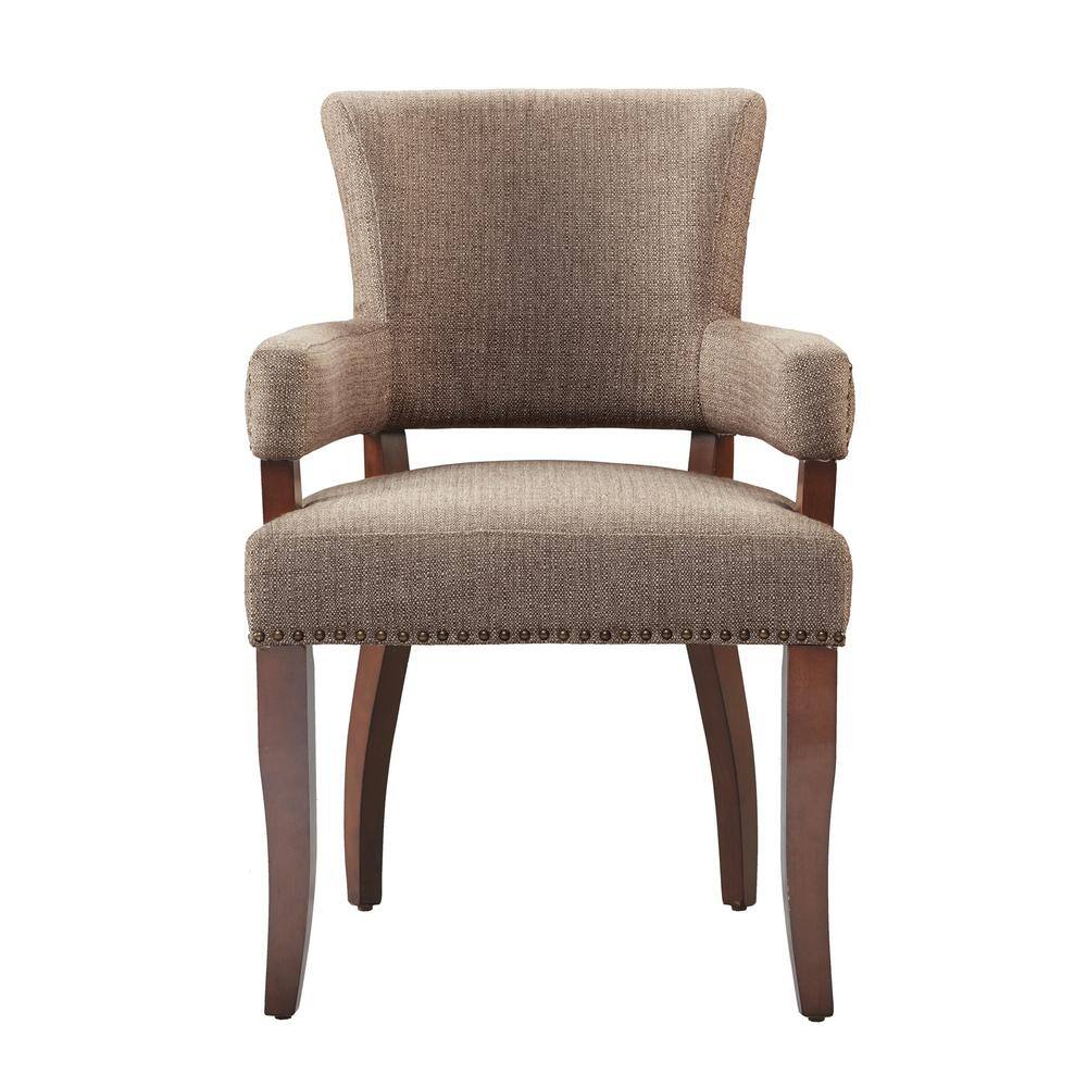 Madison Park Parler Brown Arm Dining Chair FPF20-0387 - The Home Depot