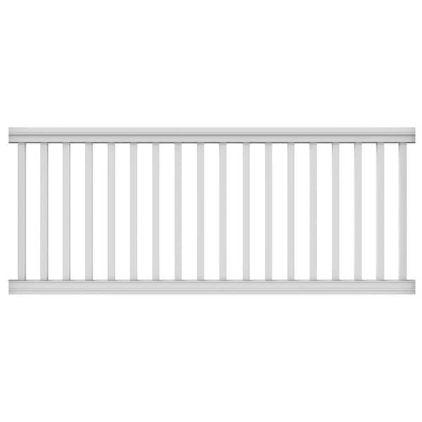 Veranda Pro Rail 8 ft. x 36 in. White PolyComposite Rail Kit without ...