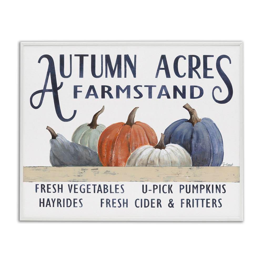 Stupell Industries Autumn Acres Farmstand Fall Signage by Soulspeak and ...