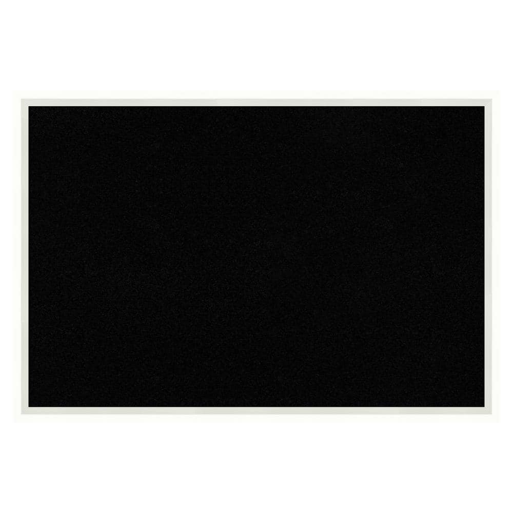Amanti Art Lucie White Wood Framed Black Corkboard 25 in. x 17 in ...
