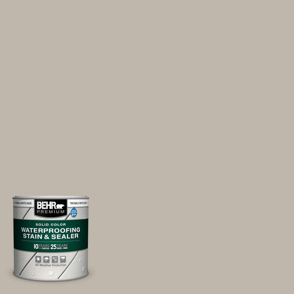 BEHR PREMIUM 8 oz. #HDC-CT-21 Grey Mist Solid Color Waterproofing ...