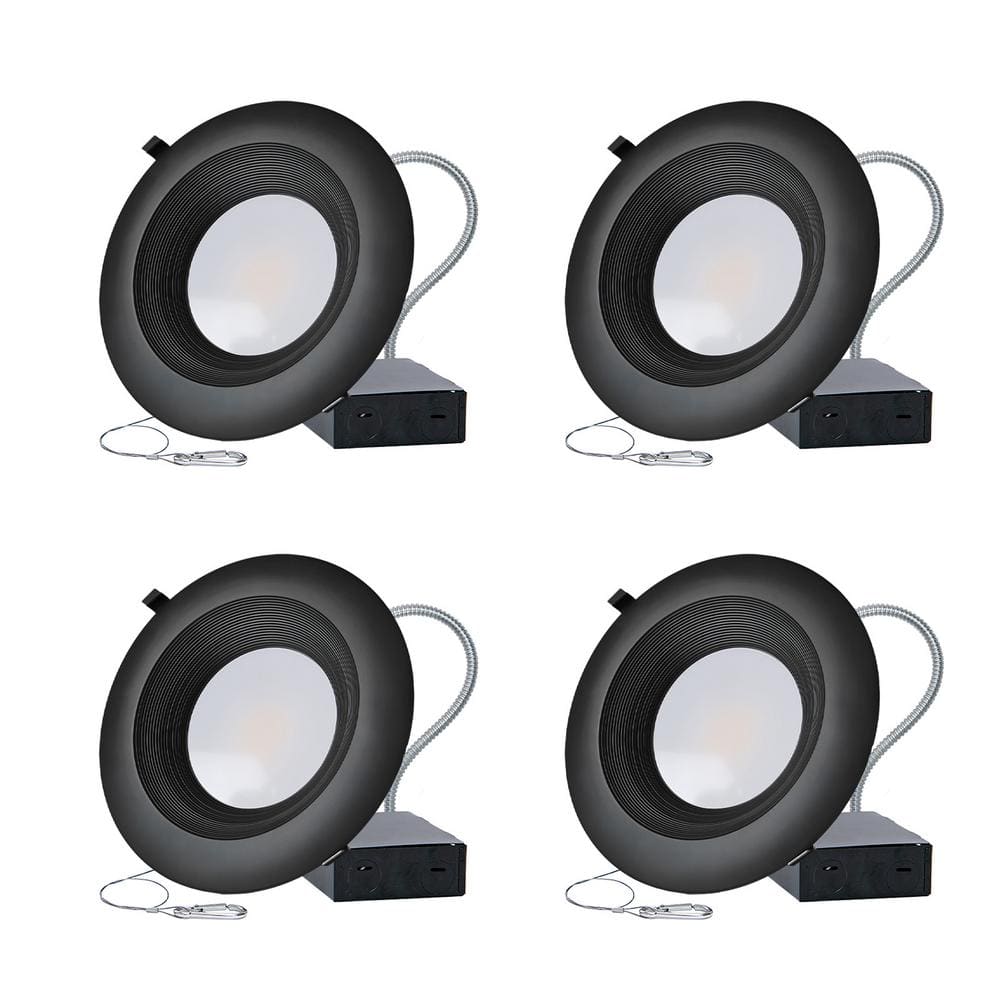 RUN BISON 4-Pack 6 in. 5000K 20-Wattage New Construction or Remodel IC ...