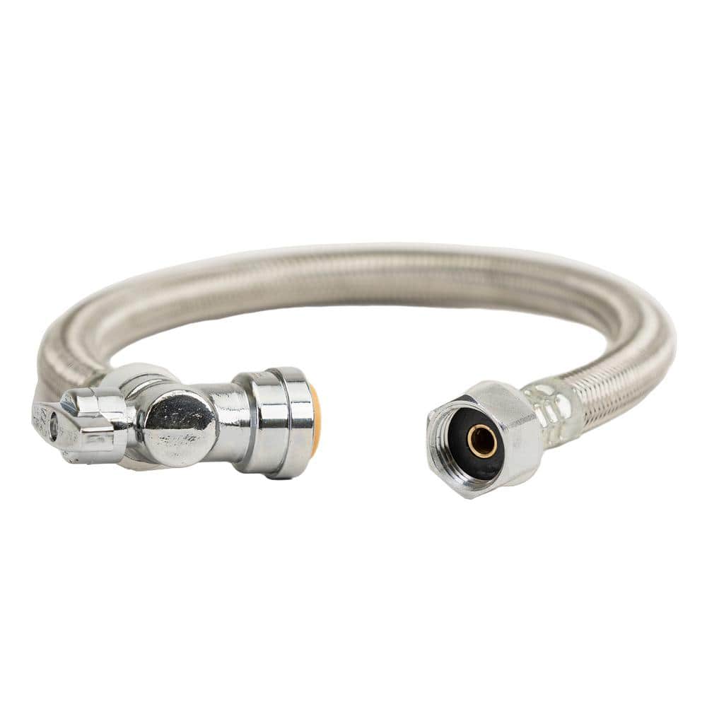 QUICKFITTING 1/2 in. Push-to-Connect x 1/2 in. FIP x 18 in. Angle Stop ...