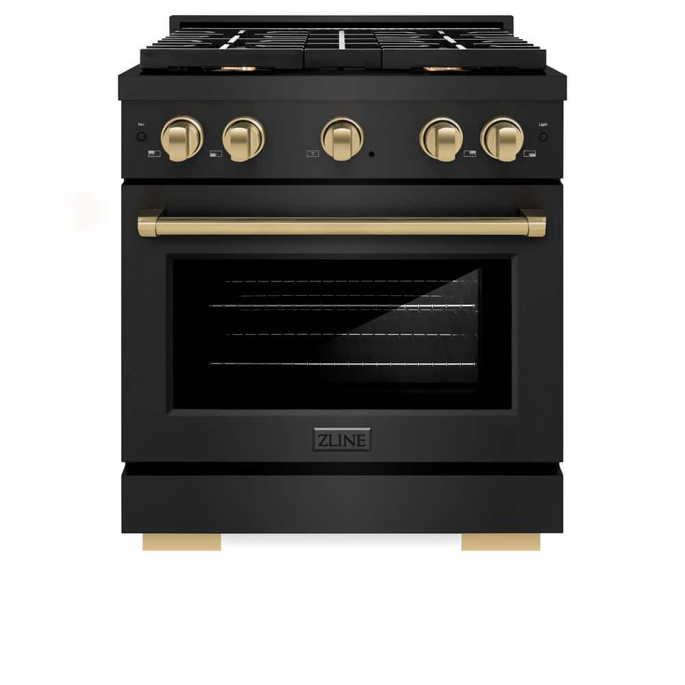 ZLINE Kitchen and Bath Autograph Edition 30 in. 4 Burner Freestanding ...