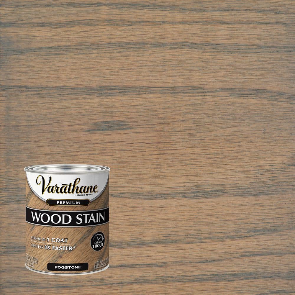 Varathane 1 qt. Fogstone Premium Fast Dry Interior Wood Stain 369858 ...