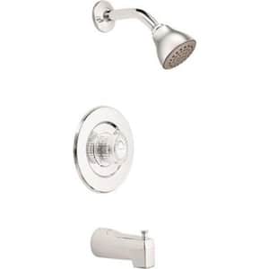 MOEN Chateau Single Handle Tub and Shower Trim in Chrome Valve Not Included T471EP - The Home Depot