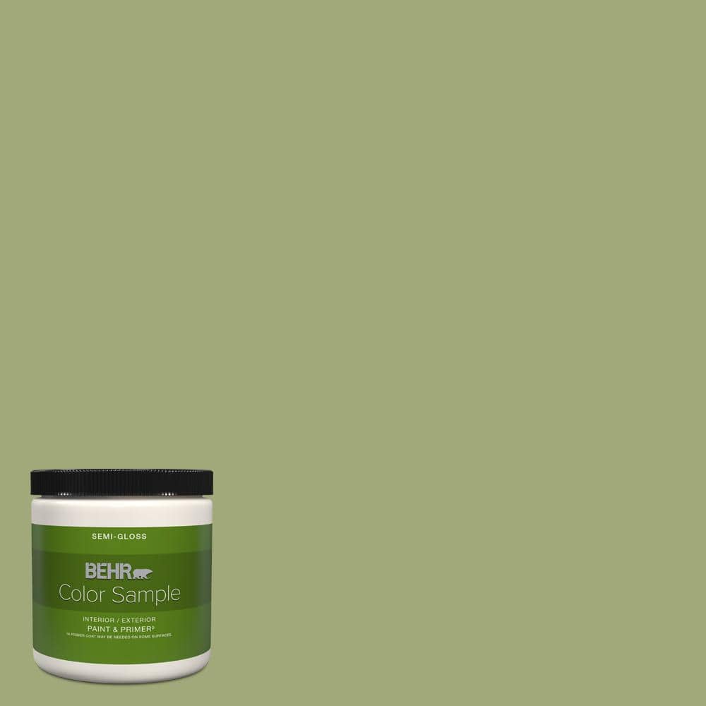 BEHR PREMIUM PLUS 8 oz. #T18-16 Nurturing Semi-Gloss Interior/Exterior ...