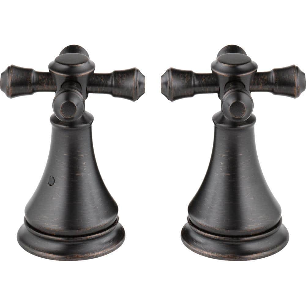 Delta Pair of Cassidy Metal Cross Handles for Roman Tub Faucet in ...