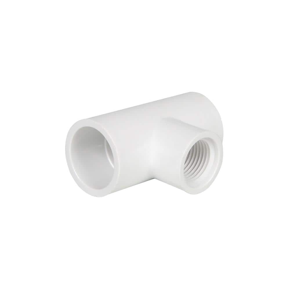 VPC 1 in. X 1 in. X 1/2 in. SXSXFPT SCH40 PVC Tee 27-402-130B - The ...