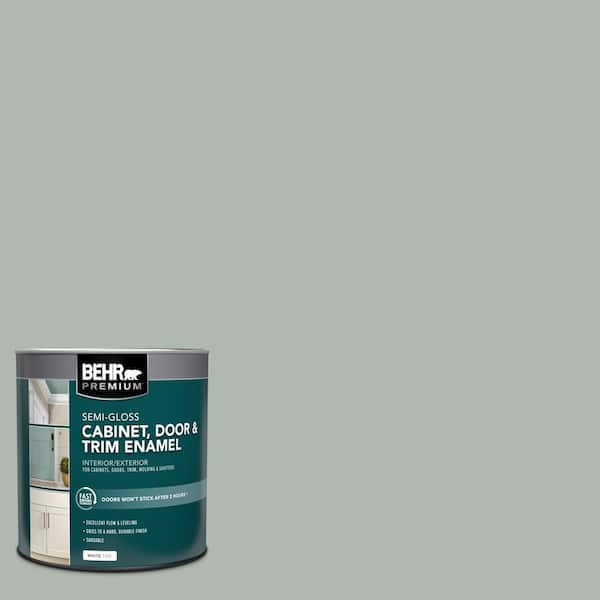 BEHR PREMIUM 1 qt. #PPU12-14 Verdigris Semi-Gloss Enamel Interior ...