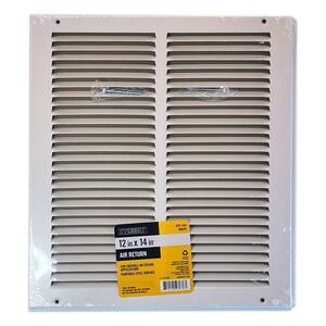 Everbilt 12 in. x 12 in. Steel Return Air Grille in White 71-11212WH ...