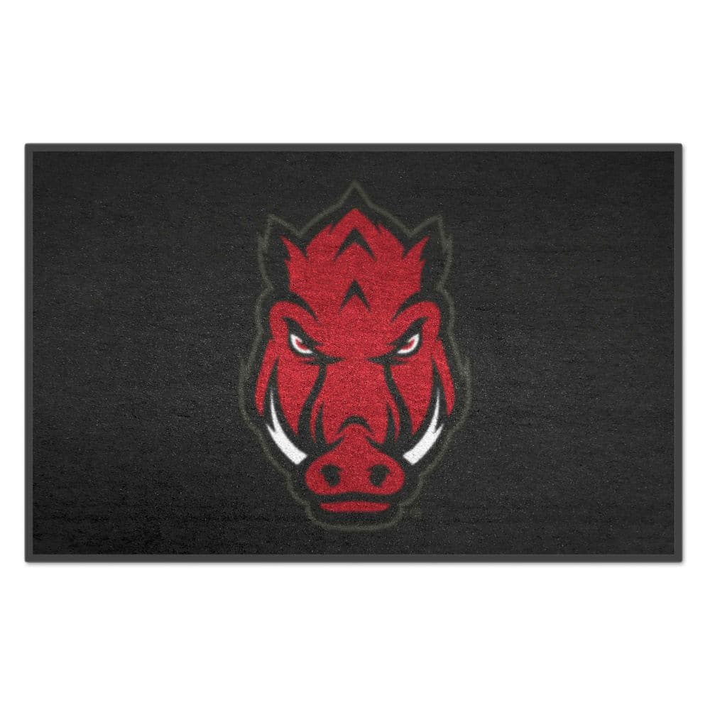 FANMATS Arkansas Razorbacks Black 2 ft. x 3 ft. Starter Mat Area Rug ...