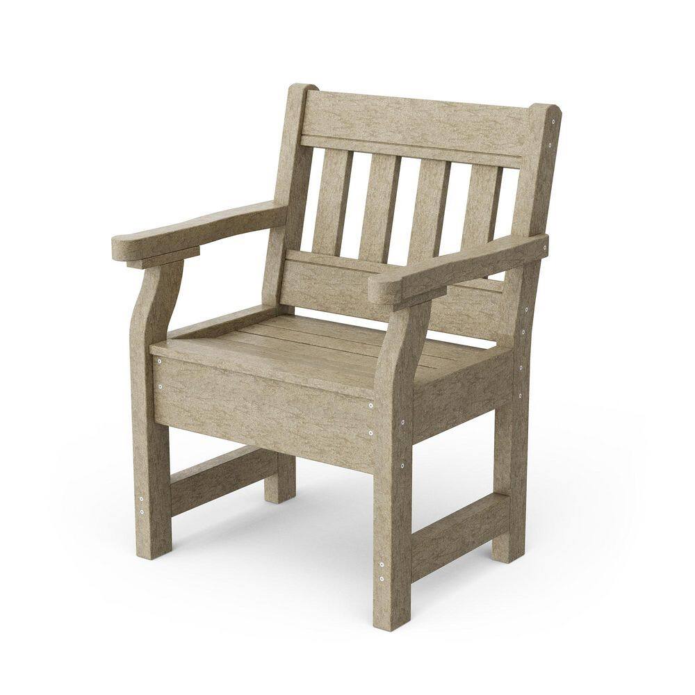 Wildridge Heritage Weathered Wood HDPE Plastic Outdoor Garden Chair LCC ...