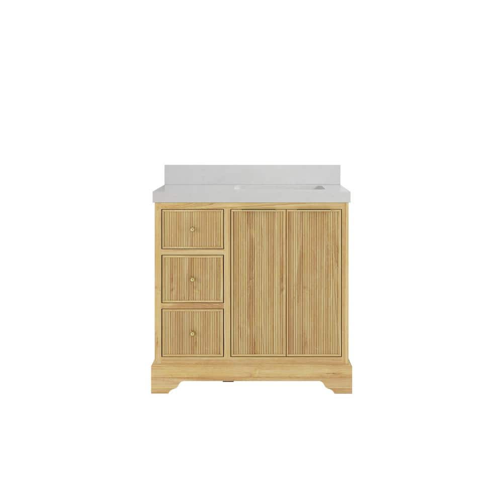 Willow Collections Austin Teak 36 in. W x 22 in. D x 36 in. H Right ...