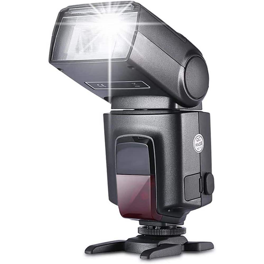 OBJLGEV DSLR Speedlight w/ Hot Shoe and Angle Adjustment 27ISA10124 ...