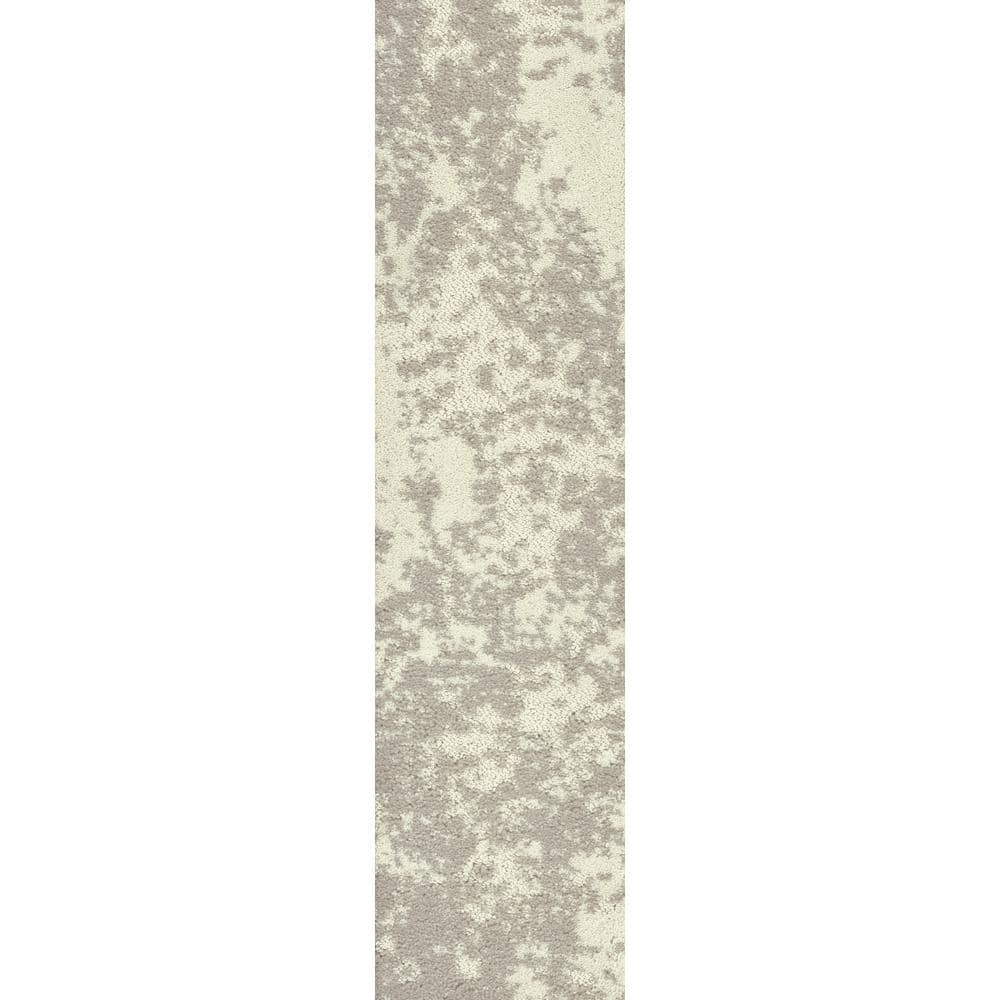 FLOORIGAMI Woven Fringe Beige Residential 9 in. x 36 Peel and Stick ...