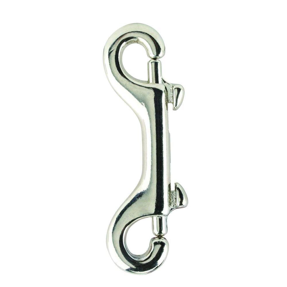 Crown Bolt 3-1/2 in. Nickel Plated Double Bolt Snap 64424 - The Home Depot