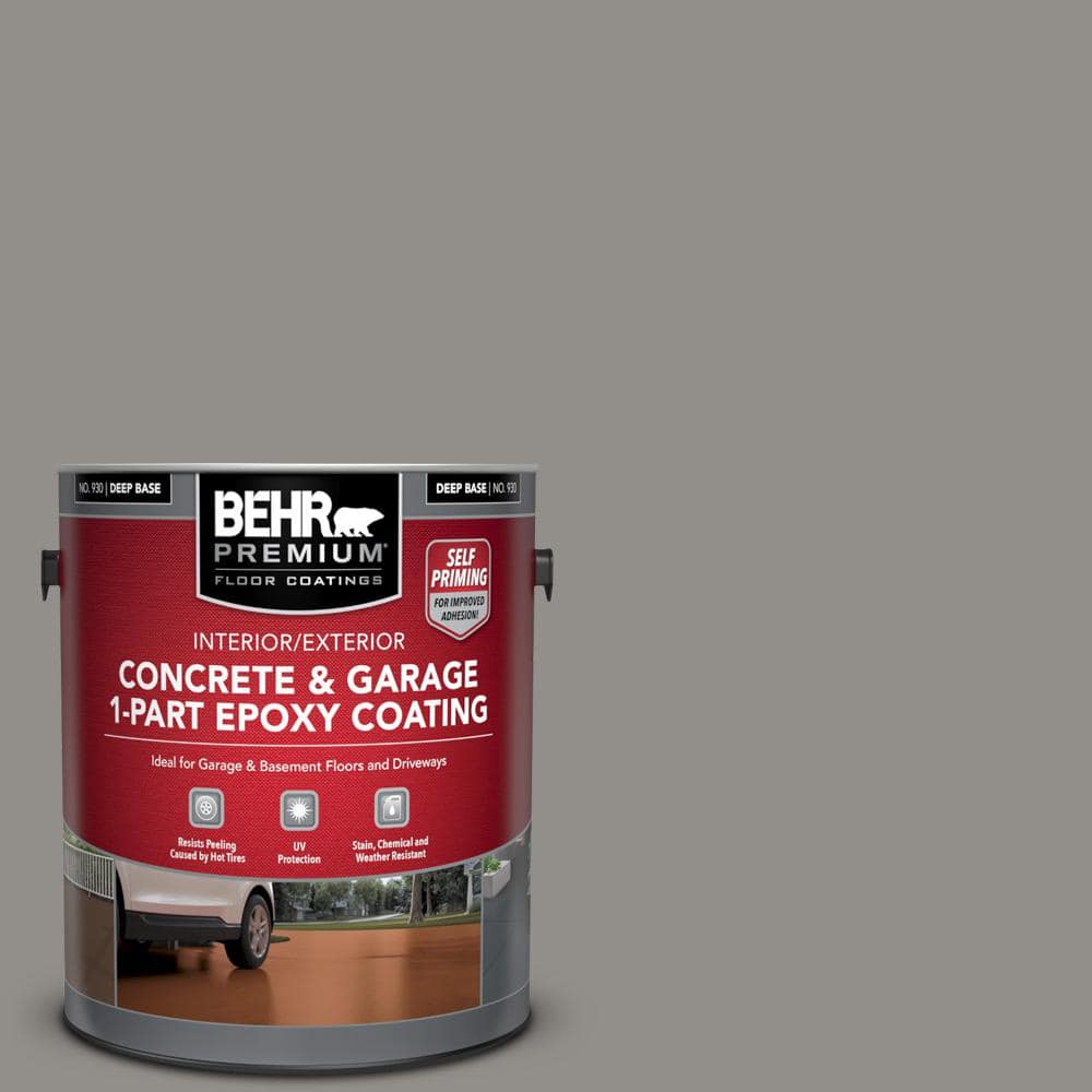 BEHR PREMIUM 1 gal. #HDC-AC-19 Grant Gray Self-Priming 1-Part Epoxy ...
