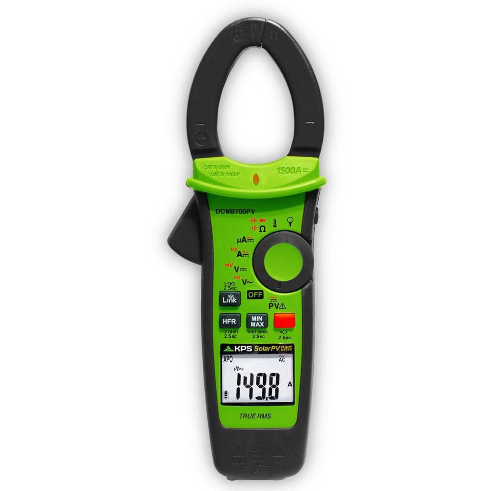 KPS Bluetooth Clamp Meter True RMS PV applications 1500VAC/2000VDC 1500 ...