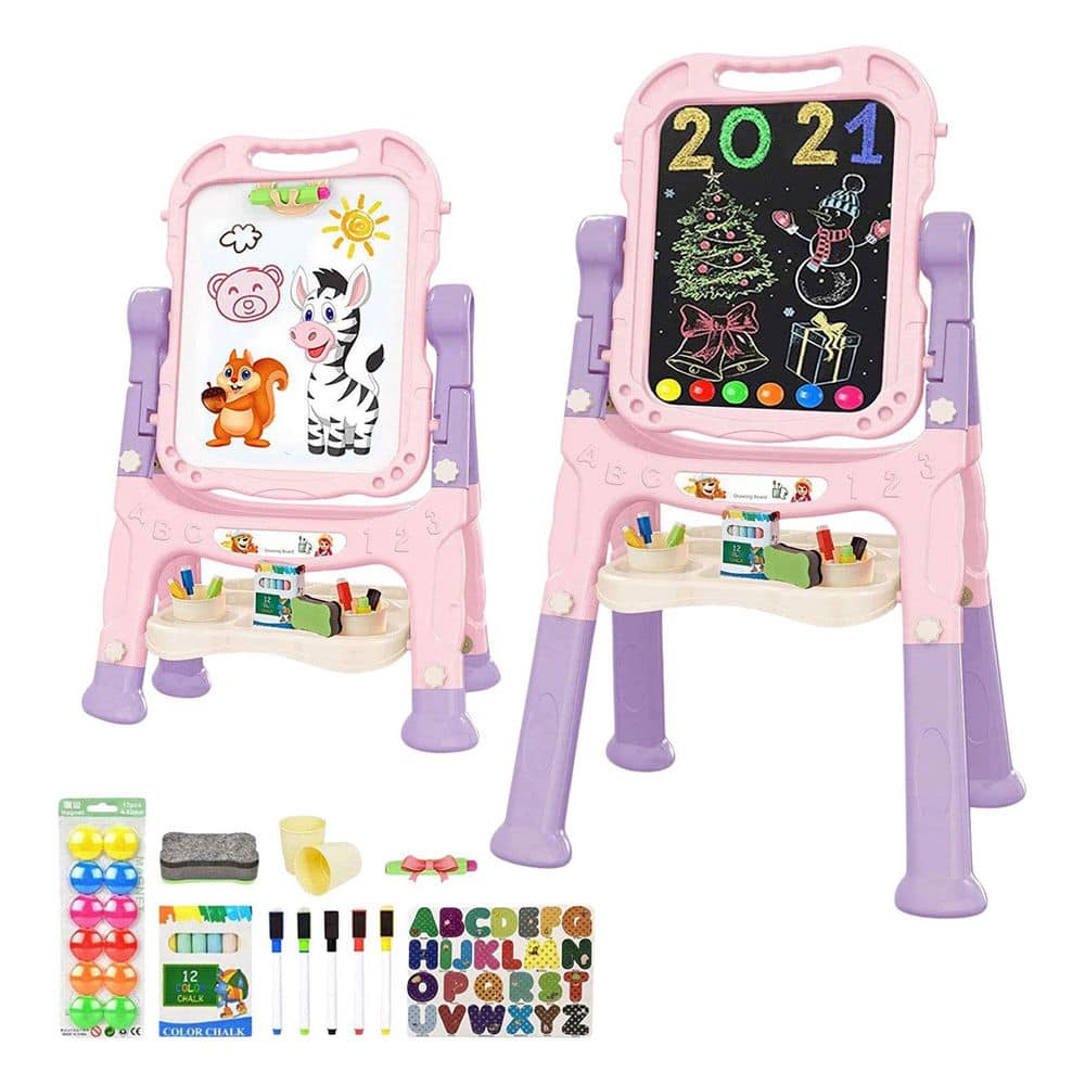 Adjustable Standing Rotatable Double Sided Art Easel for Kids with ...