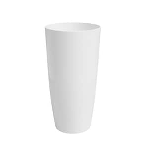 Santorini Planter Large 15.75 in. x 31 in. White Polypropylene (HDPE ...