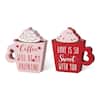 Glitzhome Wooden Valentine's Coffee Cup Table Decor (Set of 2 ...