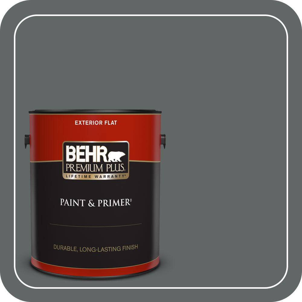 BEHR PREMIUM PLUS 1 gal. #N450-6 Binary Star Flat Exterior Paint ...