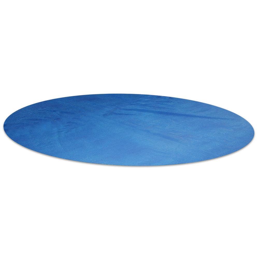 MIDWEST CANVAS Midwest Solar Cover 24 ft. Round Blue Above Ground Pool ...