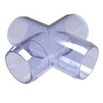 Formufit 3/4 in. Furniture Grade PVC Cross in Clear-F034CRX-UV - The ...