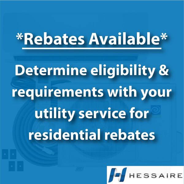 Hessaire DIY 21 SEER 24,000 BTU 2-Ton Ductless Mini Split Air ...