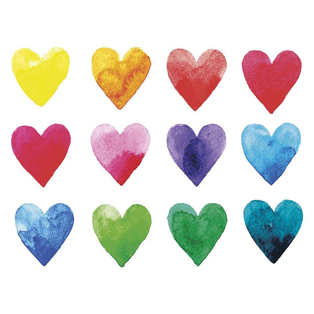 OhPopsi Color My Heart Wall Mural WALS0170 - The Home Depot
