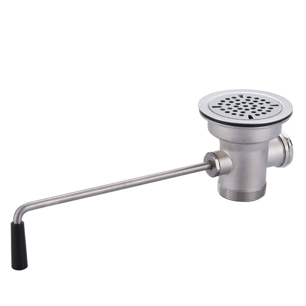 WOWOW 3-1/2 in. Commercial Sink Drain with Twist Handle Without ...