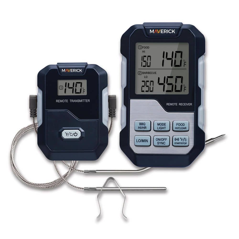 Maverick Long Range Black Wireless Remote Cooking Thermometer with Dual Probe HD-378 - The Home ...