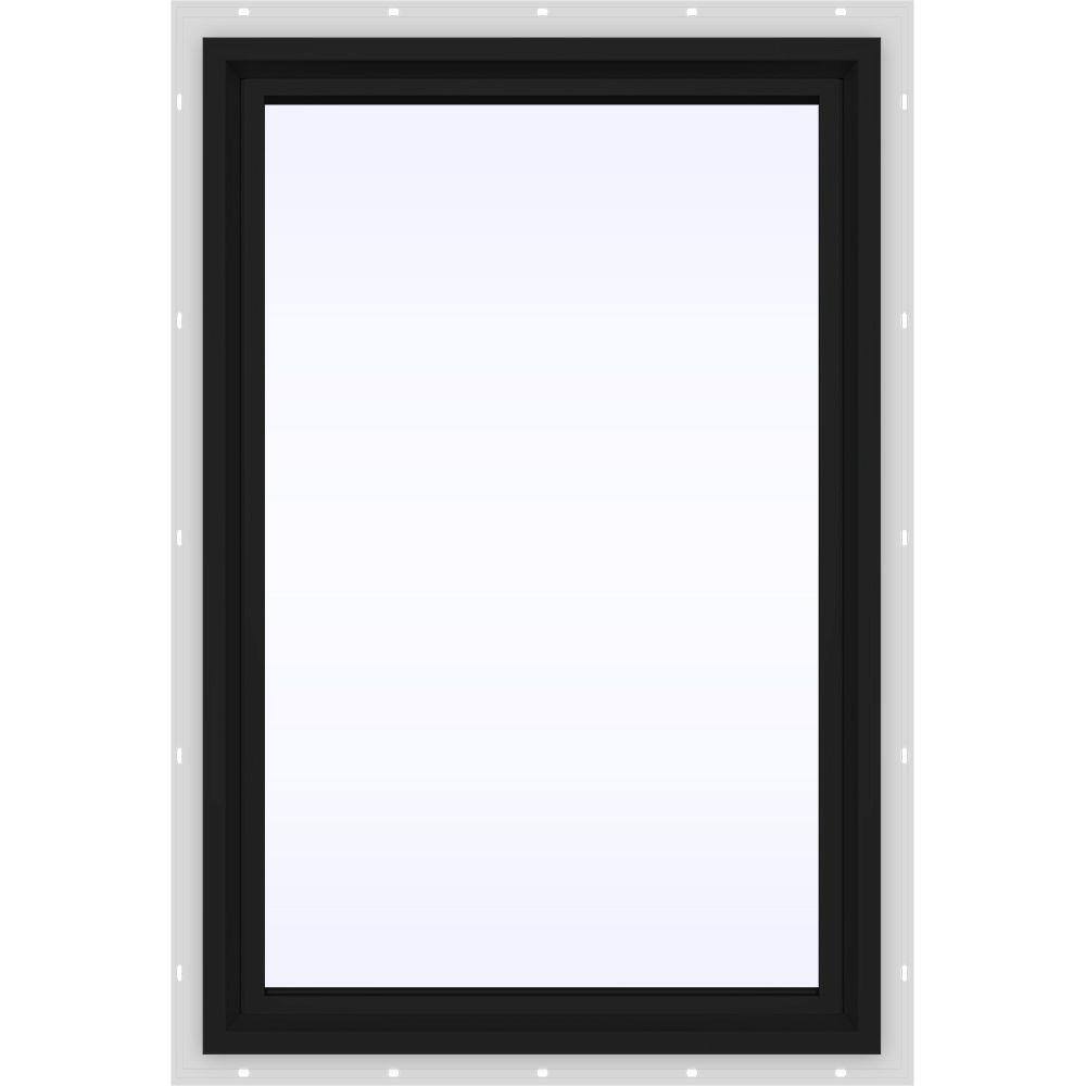 JELD-WEN 24 in. x 30 in. V-4500 Series Bronze FiniShield Vinyl Picture ...