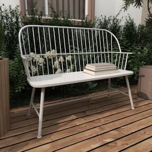 White - Outdoor Benches - Patio Chairs - The Home Depot