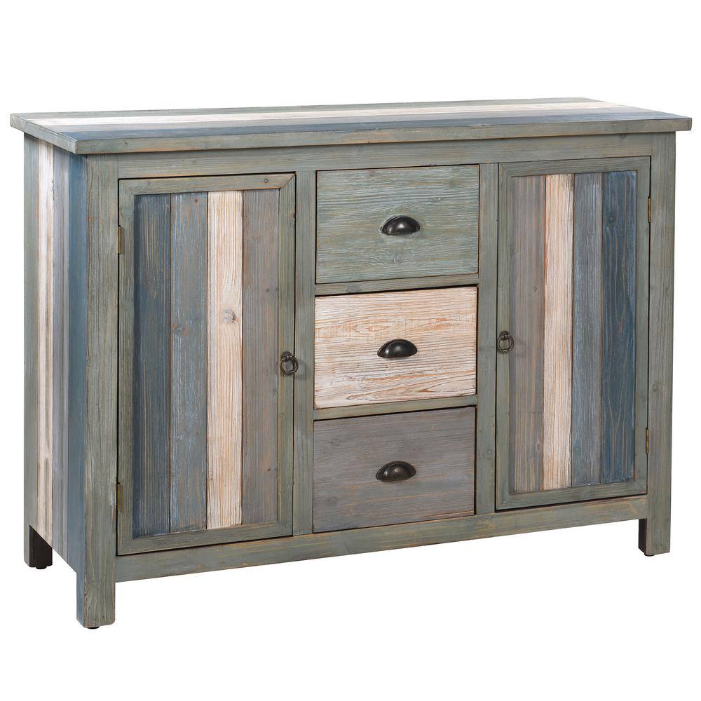 StyleCraft Sanibel Breakfront with 3-Drawers and 2-Doors Credenza ...
