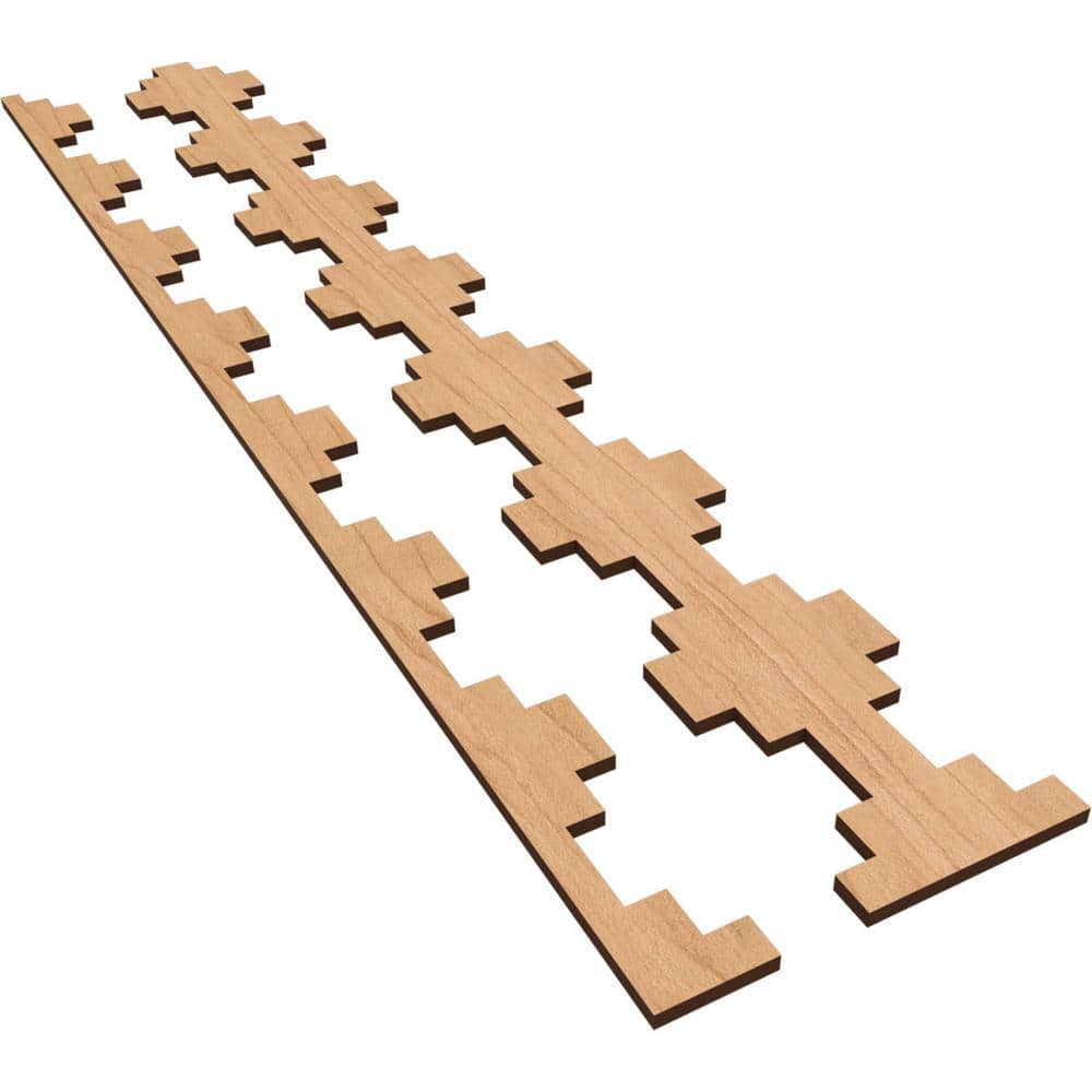 Ekena Millwork Gypsum 47 in. H x 0.375 in. W Slatwall Panels in Maple ...