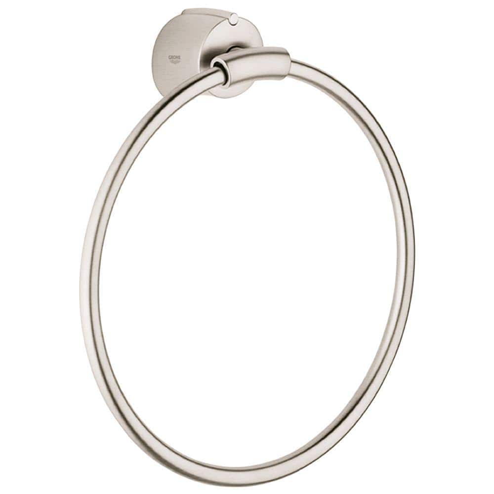 GROHE Tenso Towel Ring in Brushed Nickel 40290EN0 - The Home Depot
