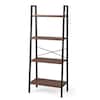 Gymax 4-Tier Bookcase Open Rustic Bookshelf Multipurpose Industrial ...