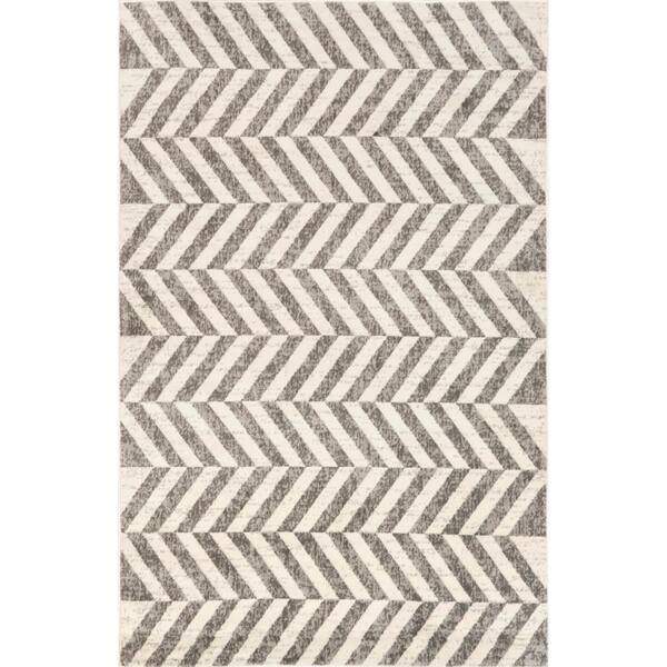 nuLOOM Darleen Modern Chevron Beige 8 ft. x 10 ft. Area Rug ECRK36A ...