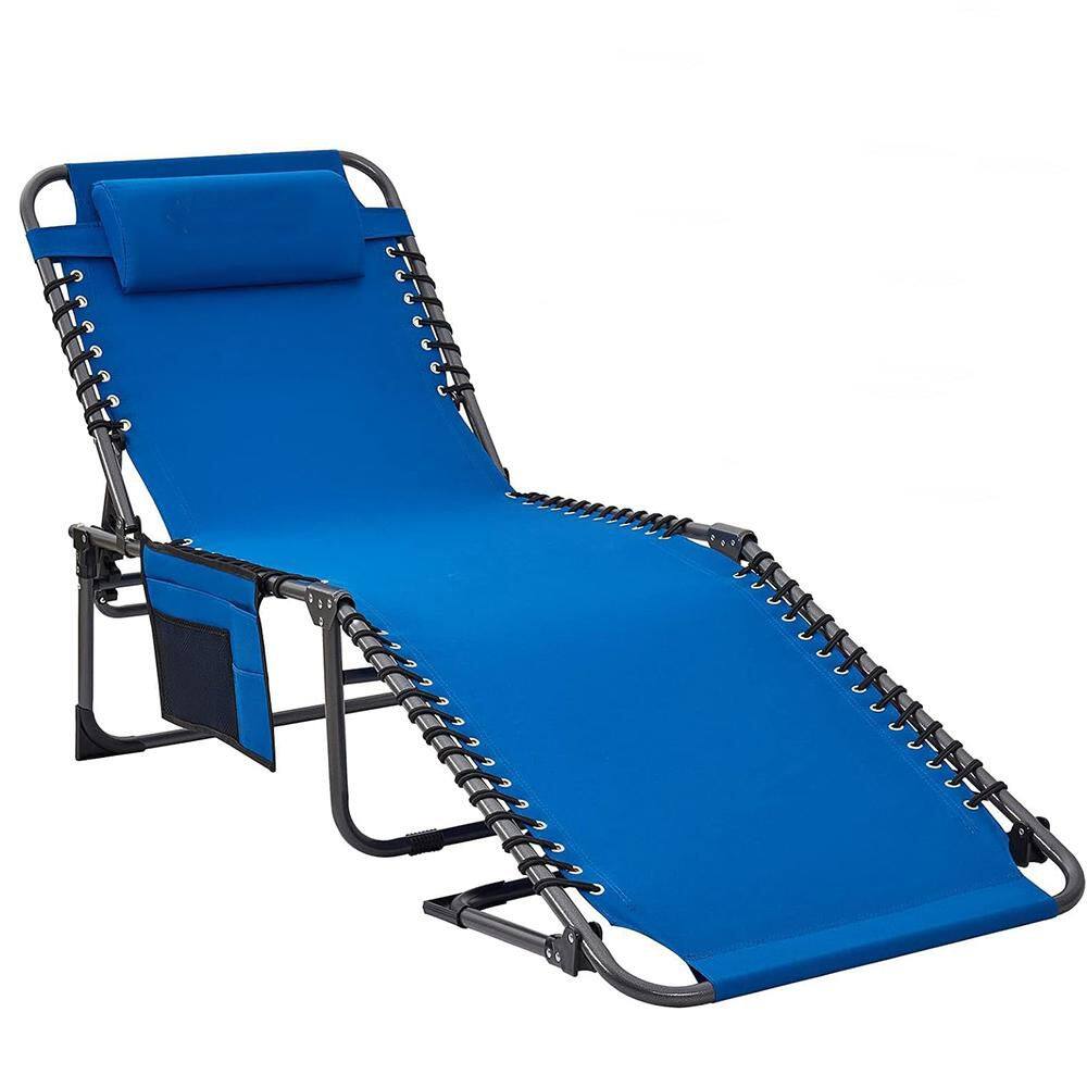 Lounge Chair Outdoor, Folding Portable Tanning Chairs Comfy Adjustable ...