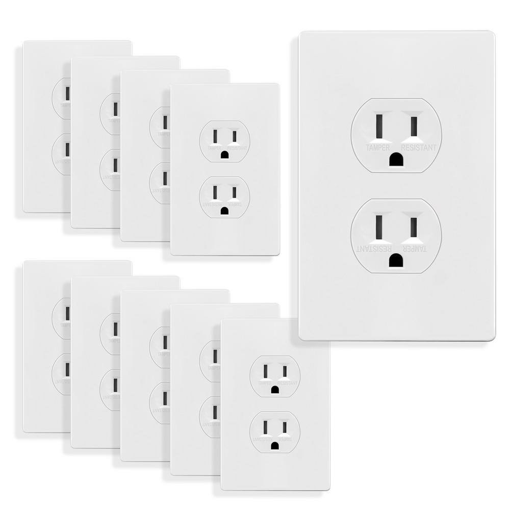 ENERLITES 15 Amp Tamper Resistant Duplex Receptacle Outlet with ...