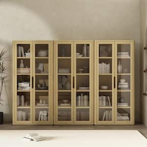 Manhattan Comfort Rivington 79 in. Tall Modern Natural Oak Composite ...