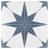 Merola Tile Stella Azul 9-3/4 in. x 9-3/4 in. Porcelain Floor and Wall ...