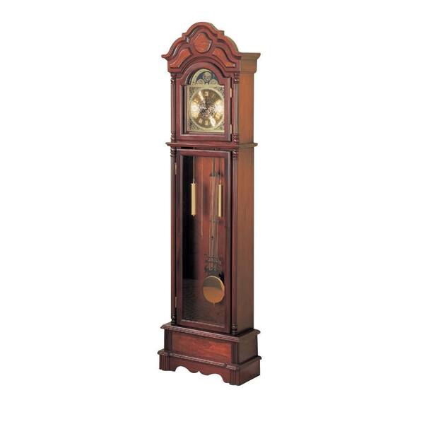 Benjara Old style Brown 78.5 in. Wooden Grandfather Clock with Chime ...