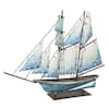 Evergreen Sailboat with Mosaic Sails 31 in. Metal Garden Statue ...